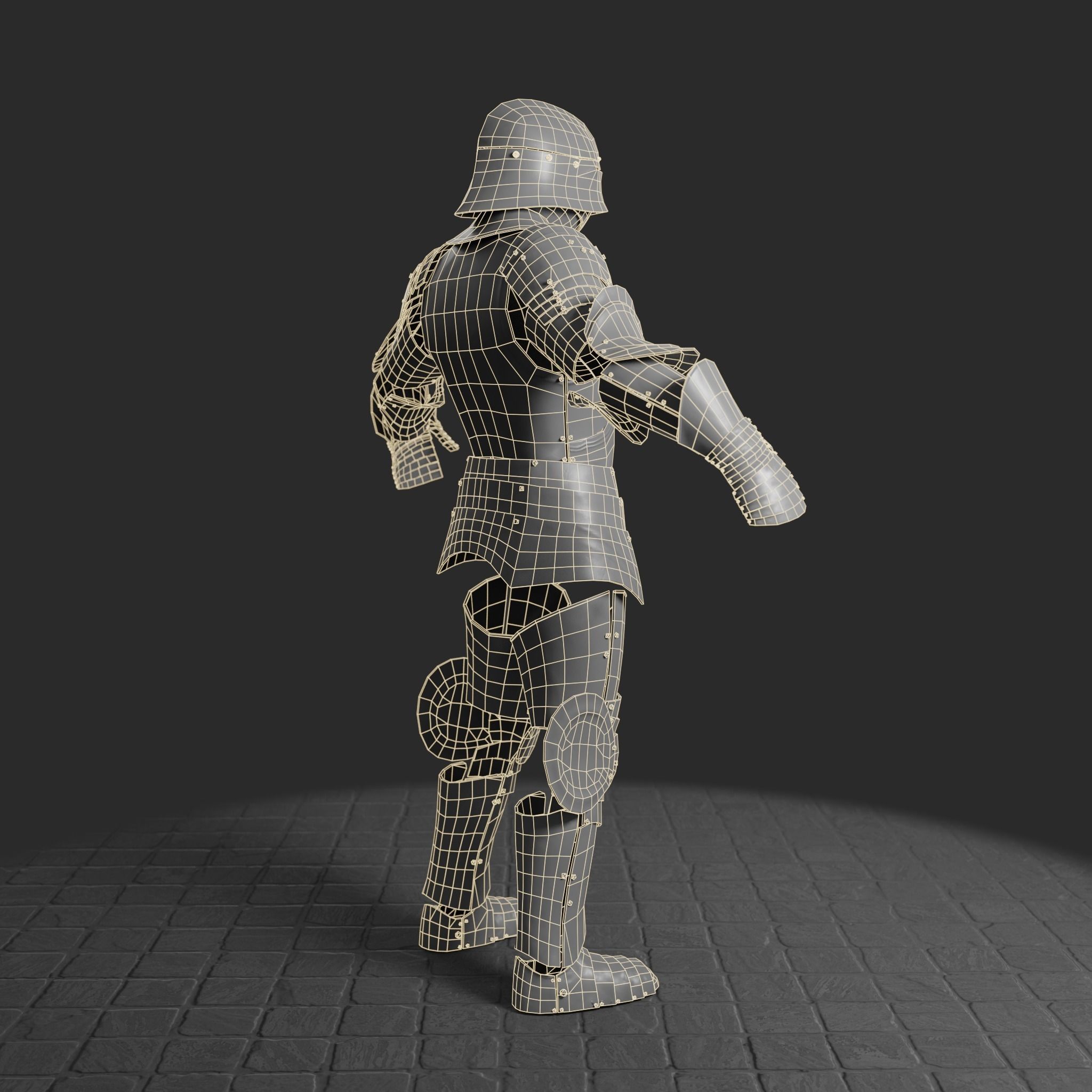 3D model Medieval armor set 002 VR / AR / low-poly | CGTrader
