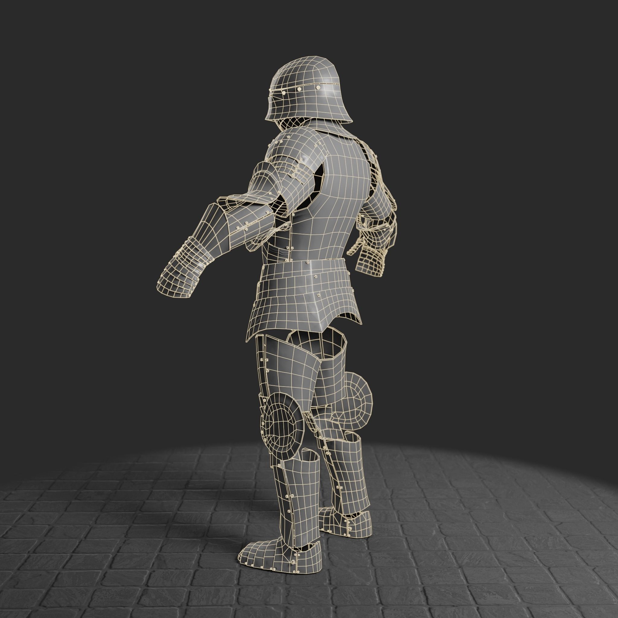 3D model Medieval armor set 002 VR / AR / low-poly | CGTrader