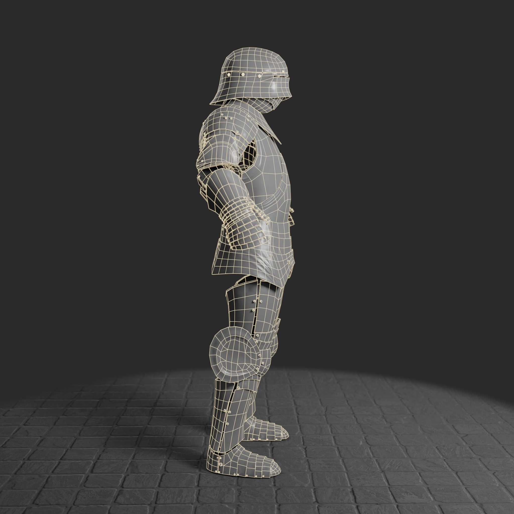 3D model Medieval armor set 002 VR / AR / low-poly | CGTrader