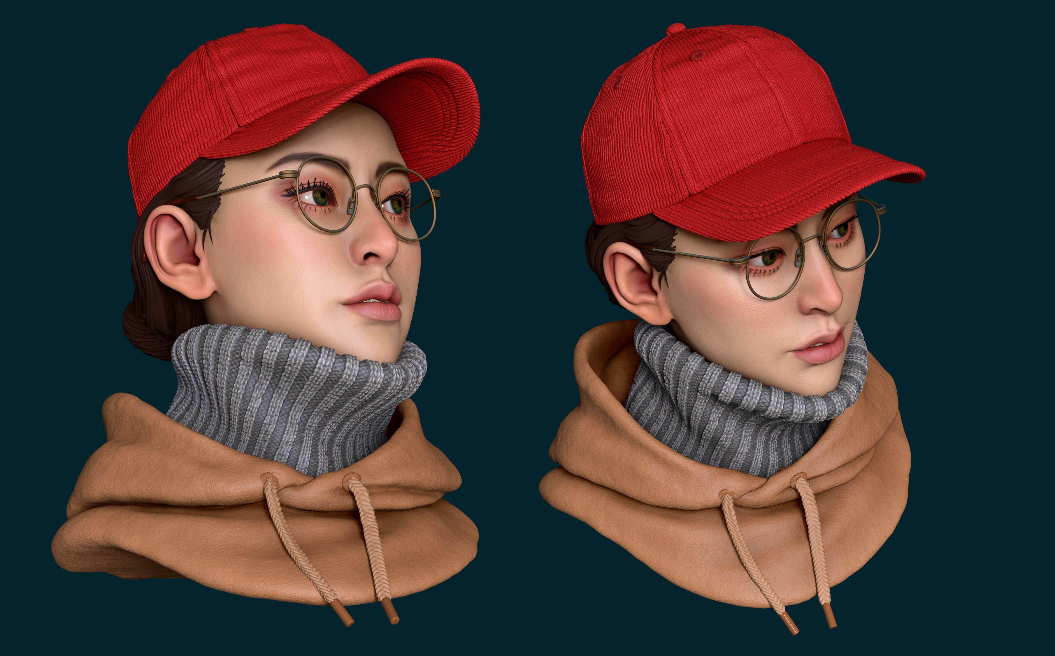 female bust sculpt 3D model | CGTrader