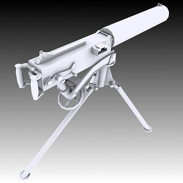 3D model Vickers Machine Gun VR / AR / low-poly | CGTrader