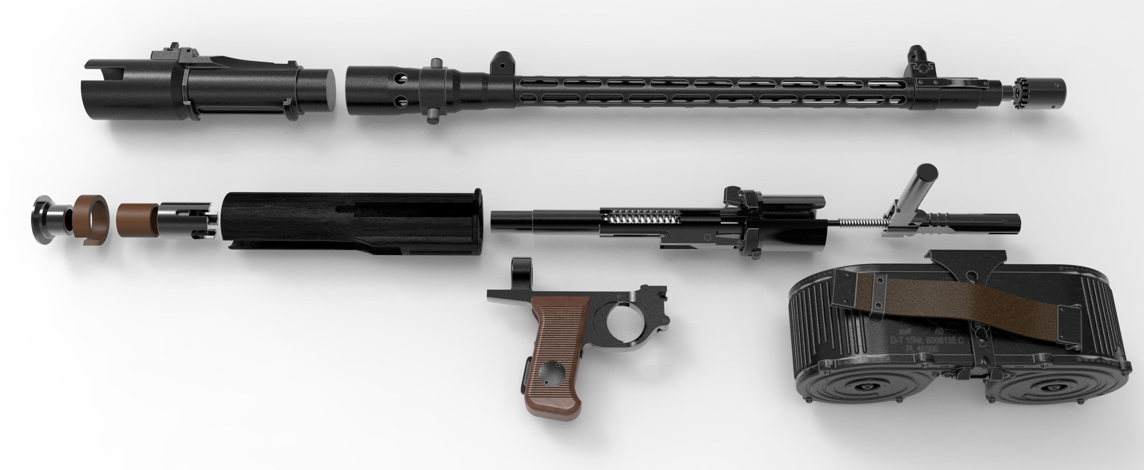 MG15 Machine Gun 3D model | CGTrader