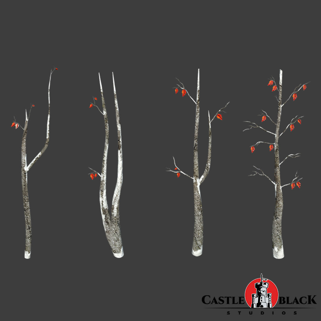 3D model Spring Trees VR / AR / low-poly | CGTrader