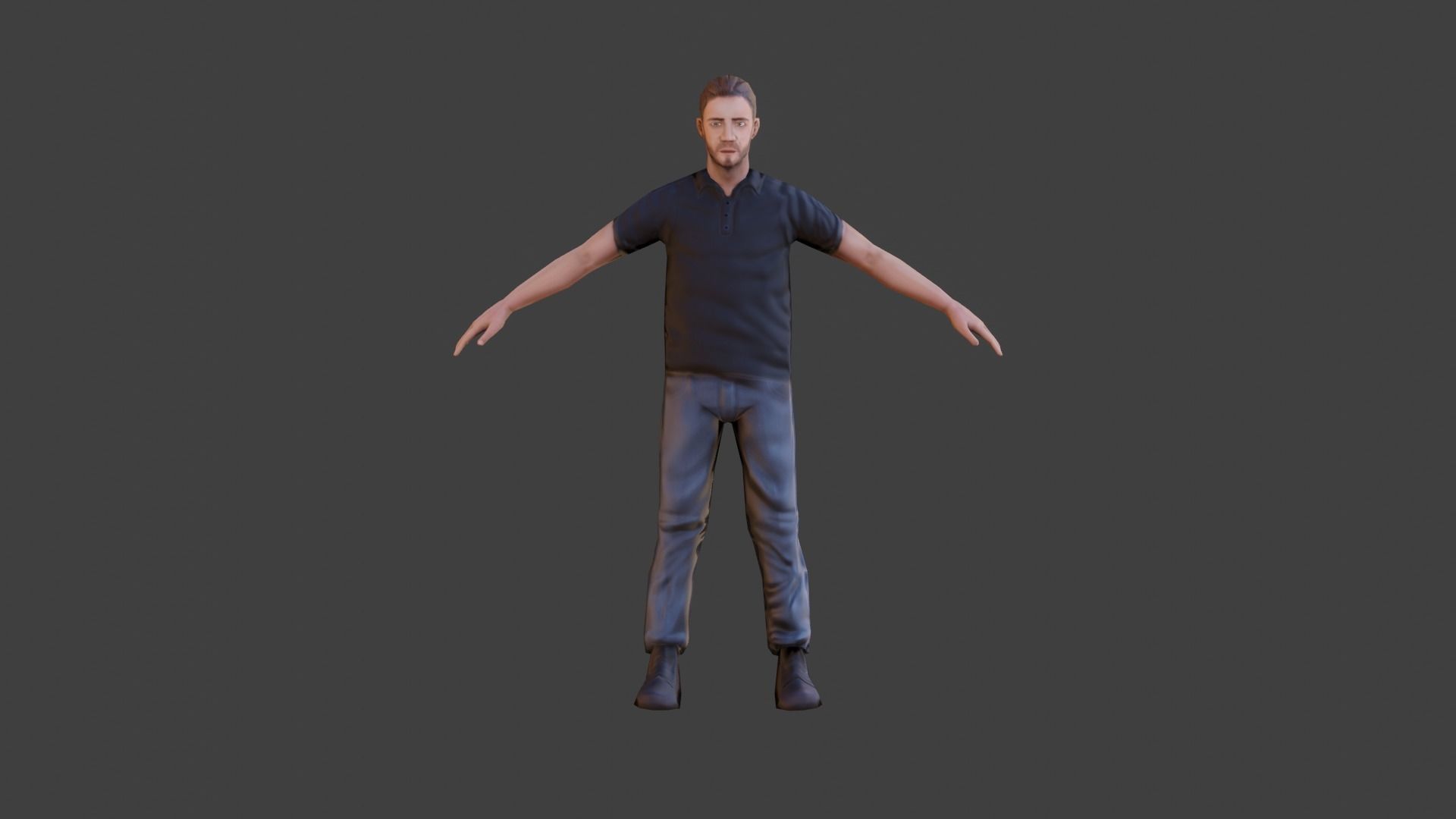 3D model Casual Man with Polo Shirt - With VRCHAT VISEMES VR / AR / low ...