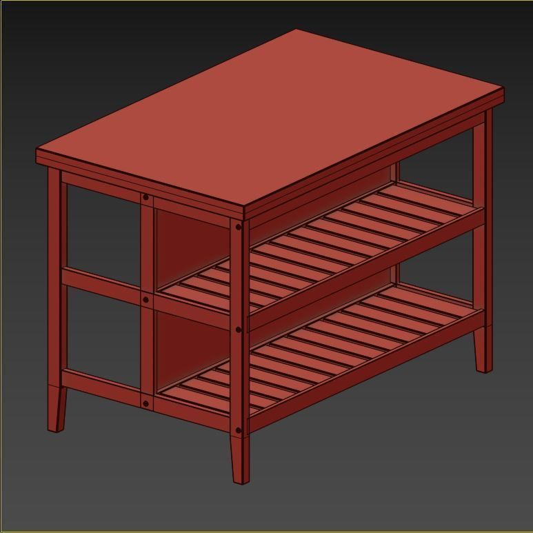 VADHOLMA kitchen table and stools 3D model | CGTrader