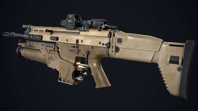 3D model FN SCAR-L-H - EGLM VR / AR / low-poly | CGTrader