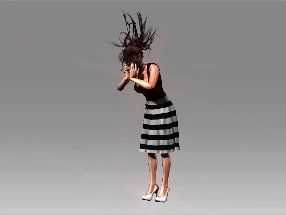 Cold female motion collection 3D model animated | CGTrader
