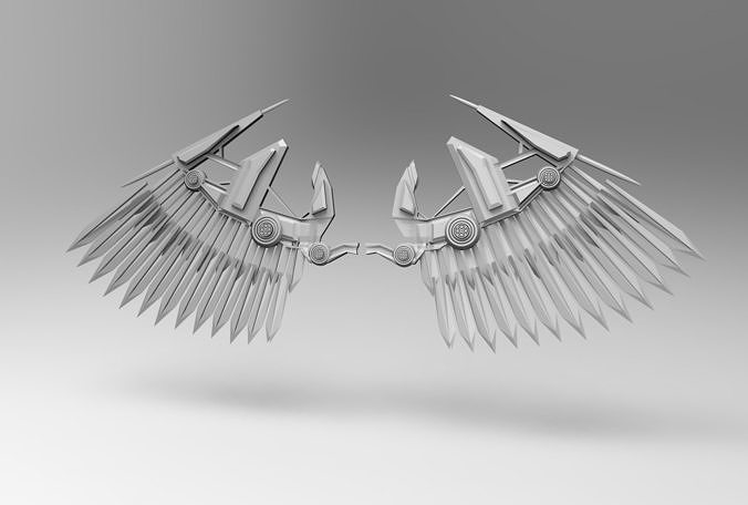 mech wings free 3D model | CGTrader