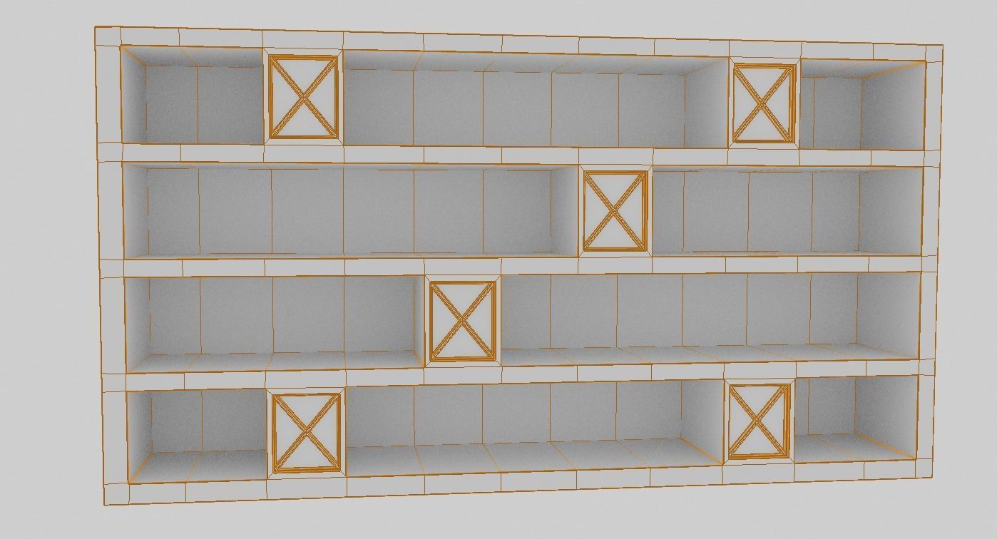 Simple bookshelf 3D model | CGTrader