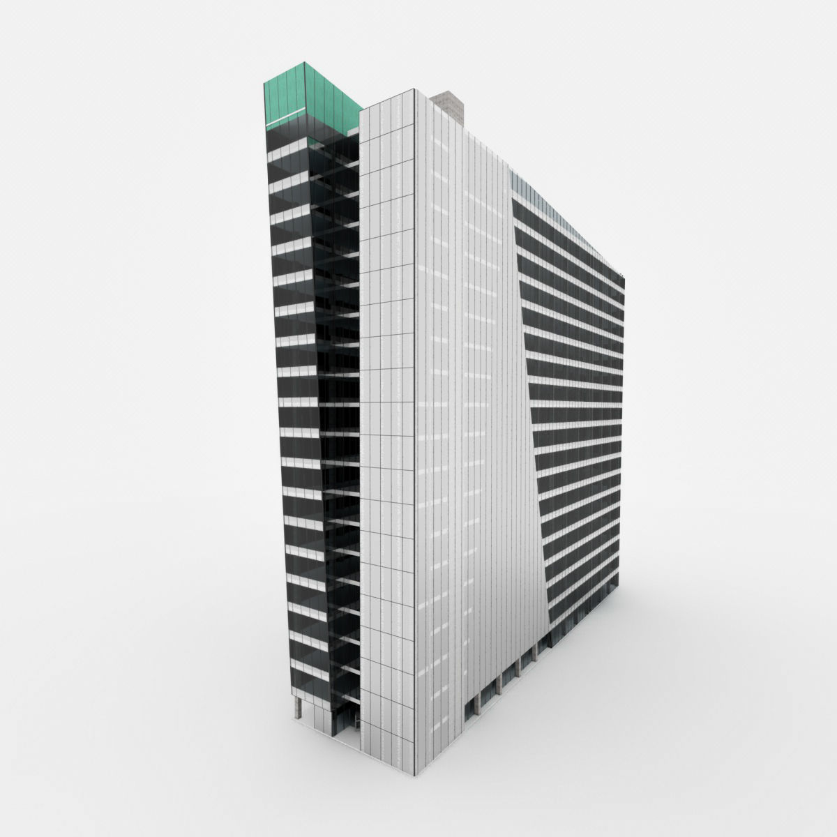 Realistic 3D model of City Office Building 3 3D model | CGTrader