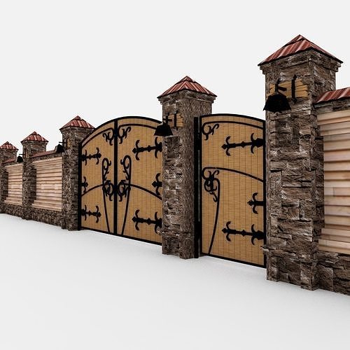 Stone Fence 3D model | CGTrader