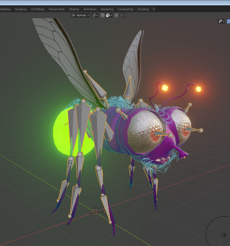 firefly fly 3D model animated rigged | CGTrader