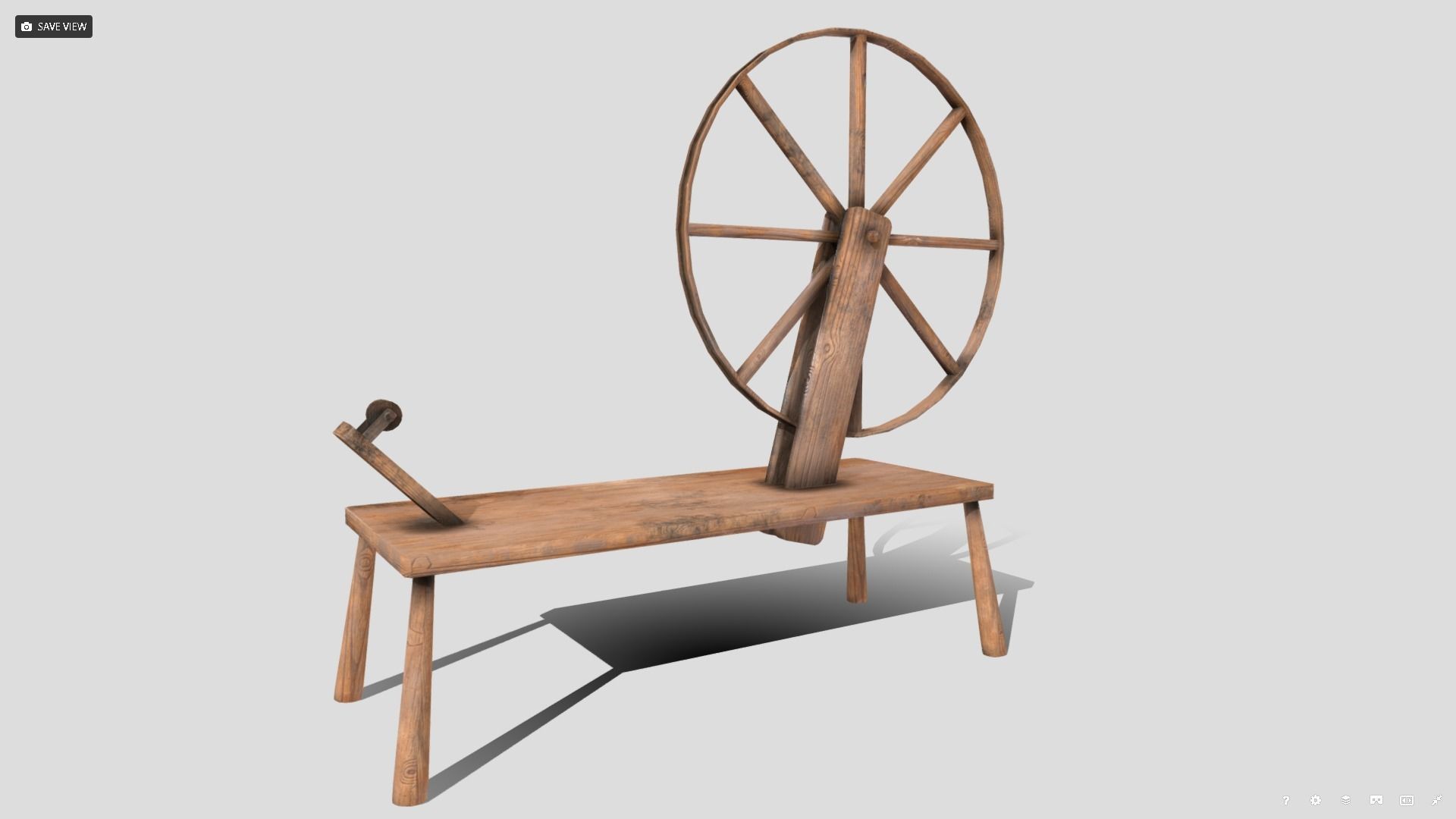 3D model Medieval Spinning Wheel VR / AR / low-poly | CGTrader