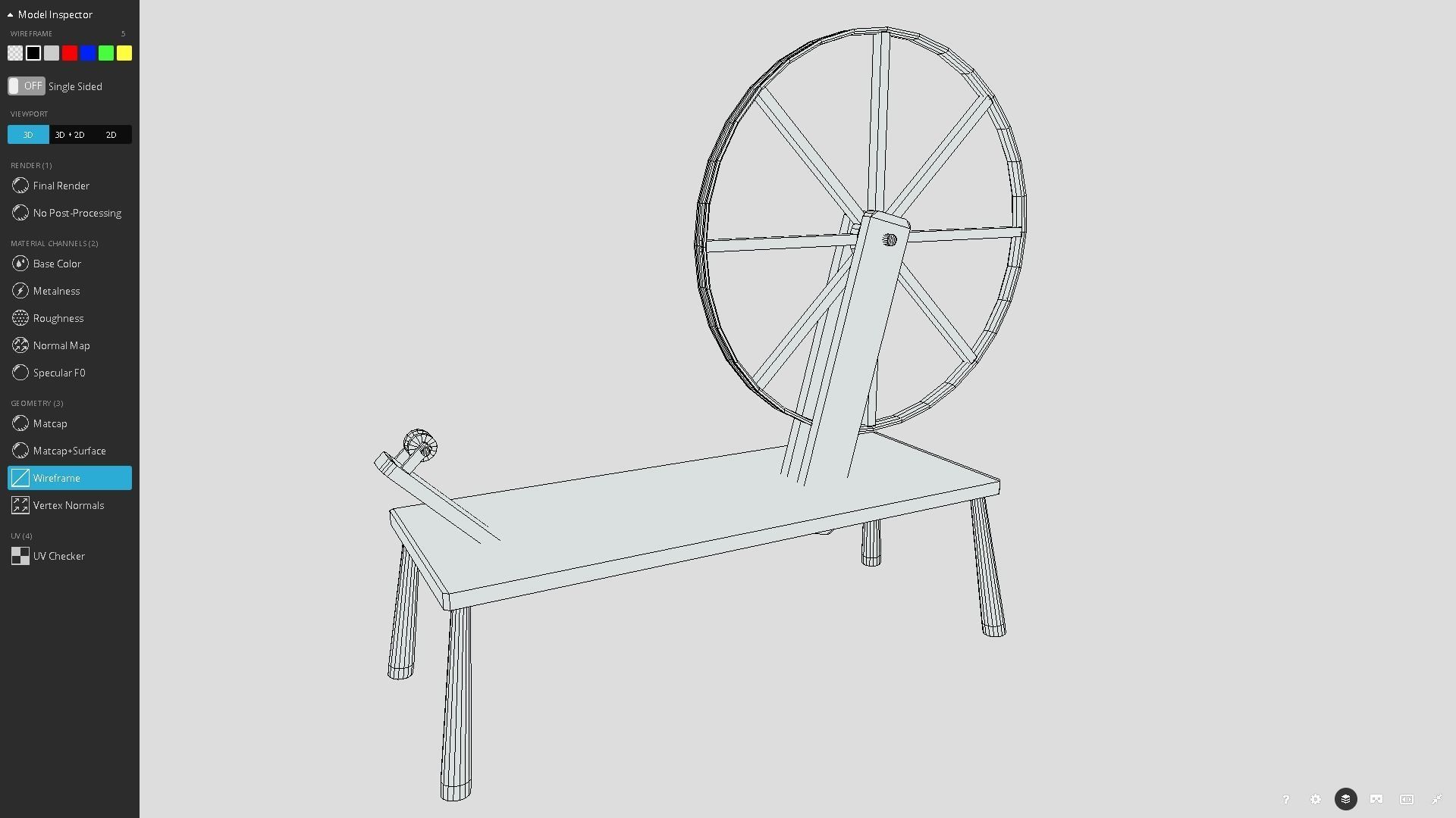 3D model Medieval Spinning Wheel VR / AR / low-poly | CGTrader