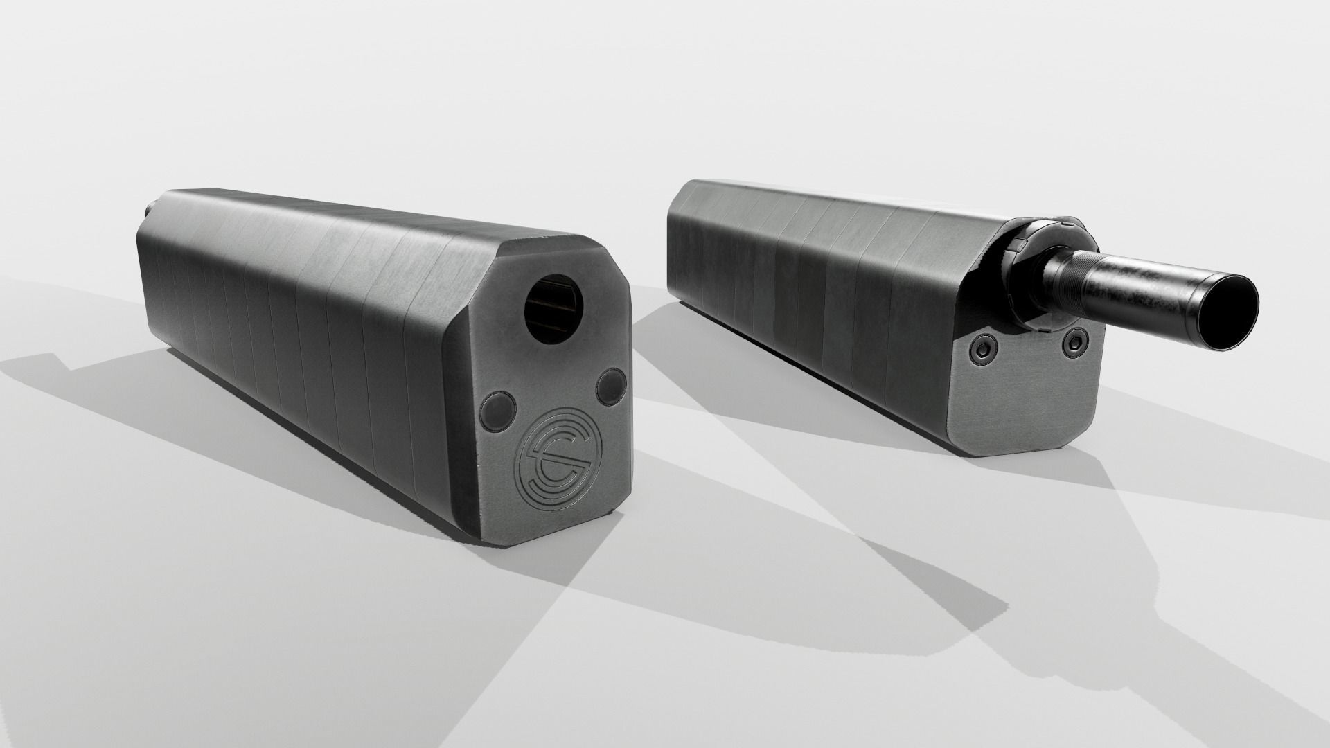 3D model SilencerCo Salvo12 12 Gauge Shotgun Suppressor VR / AR / low ...