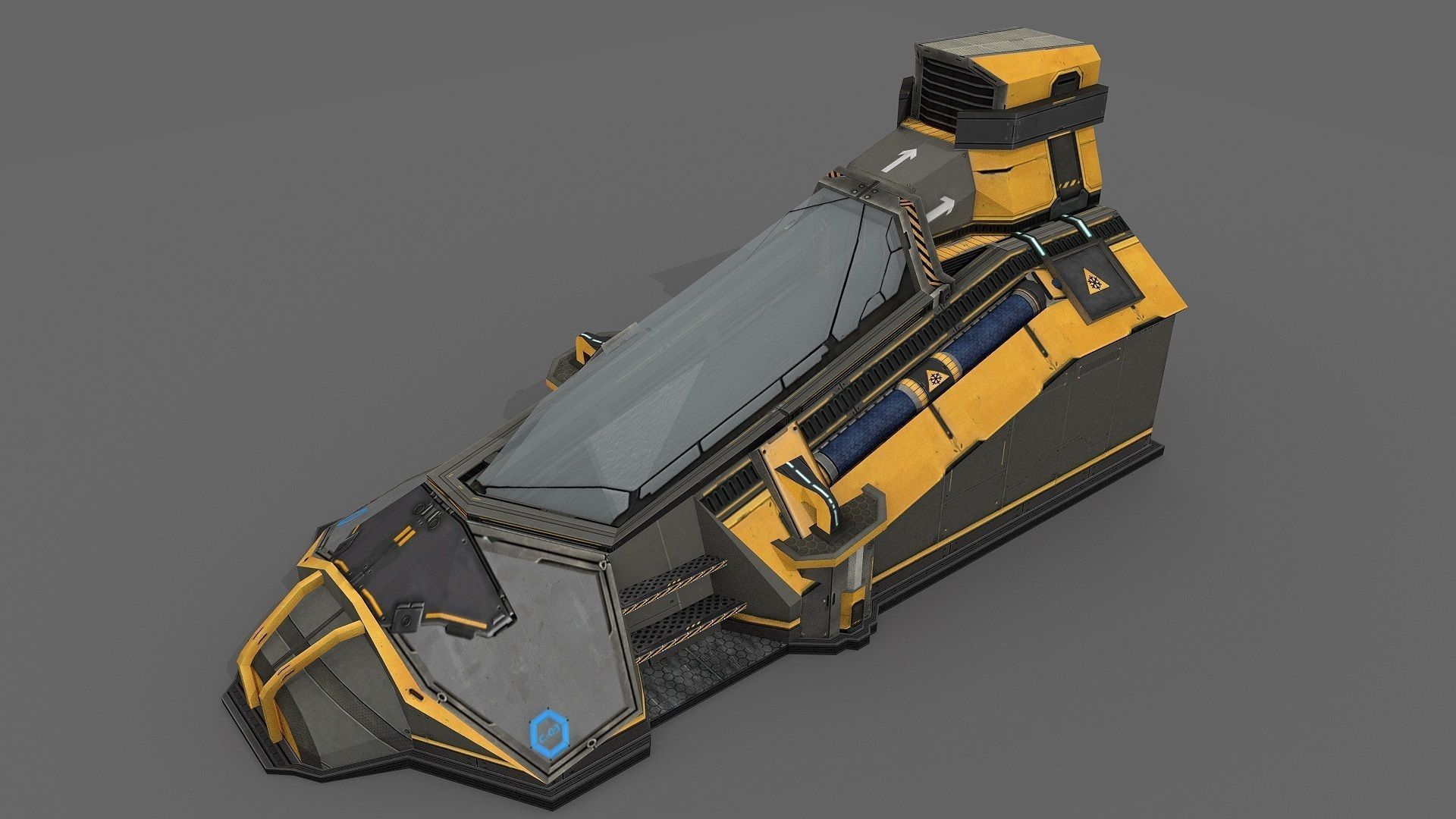 3D model Sci Fi Cryo Pod VR / AR / low-poly OBJ 3DS FBX BLEND X MS3D ...