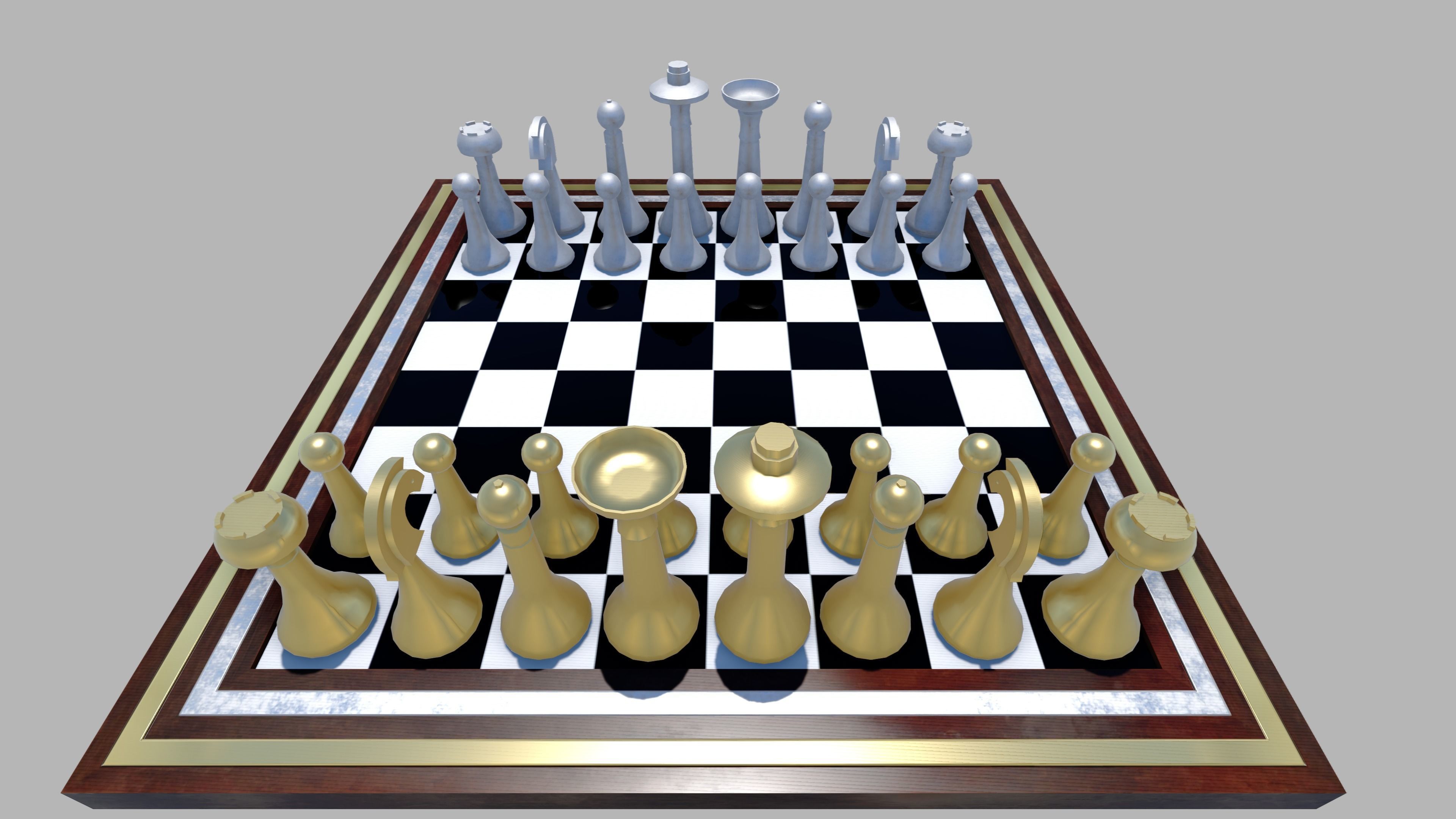 Chess Board Simple free 3D model | CGTrader
