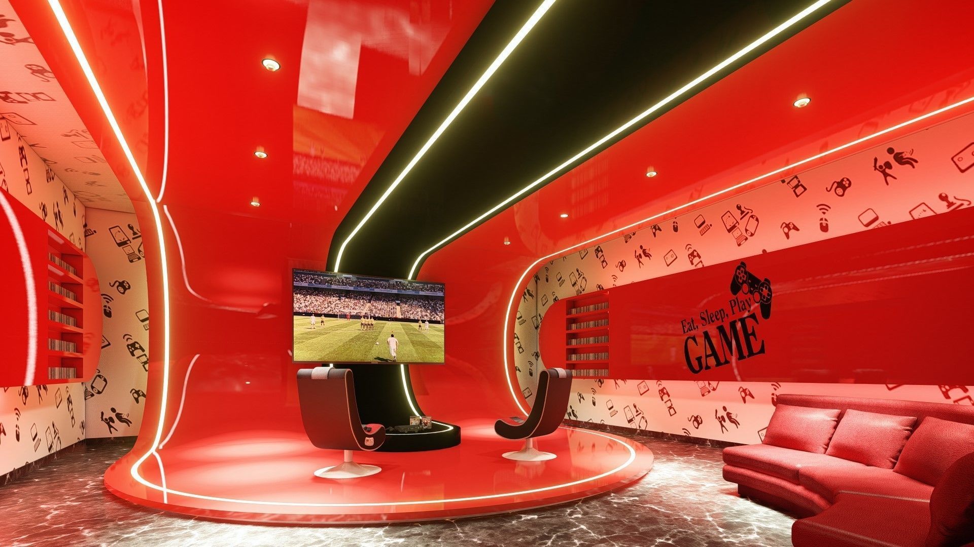 GAME ROOM 3D model | CGTrader