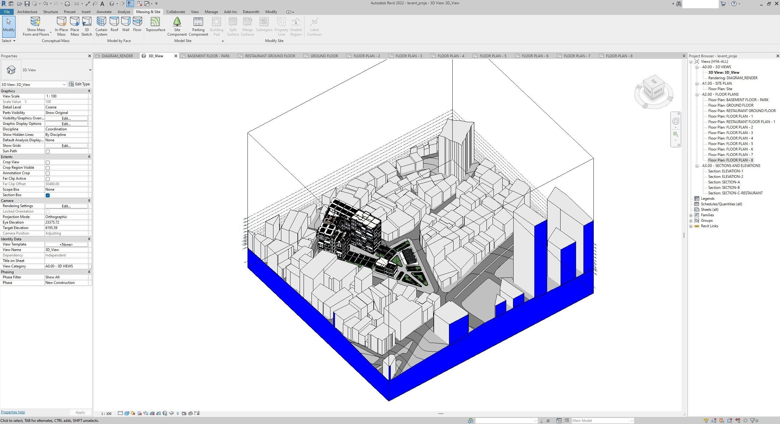 Apartment Building Revit Project 3D model | CGTrader