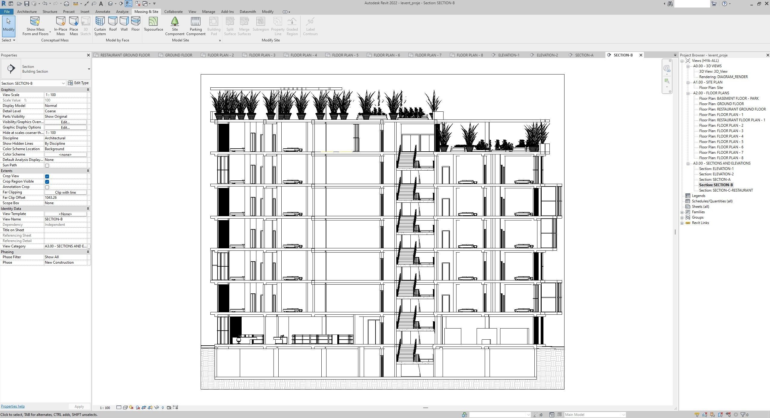 Apartment Building Revit Project 3D model | CGTrader