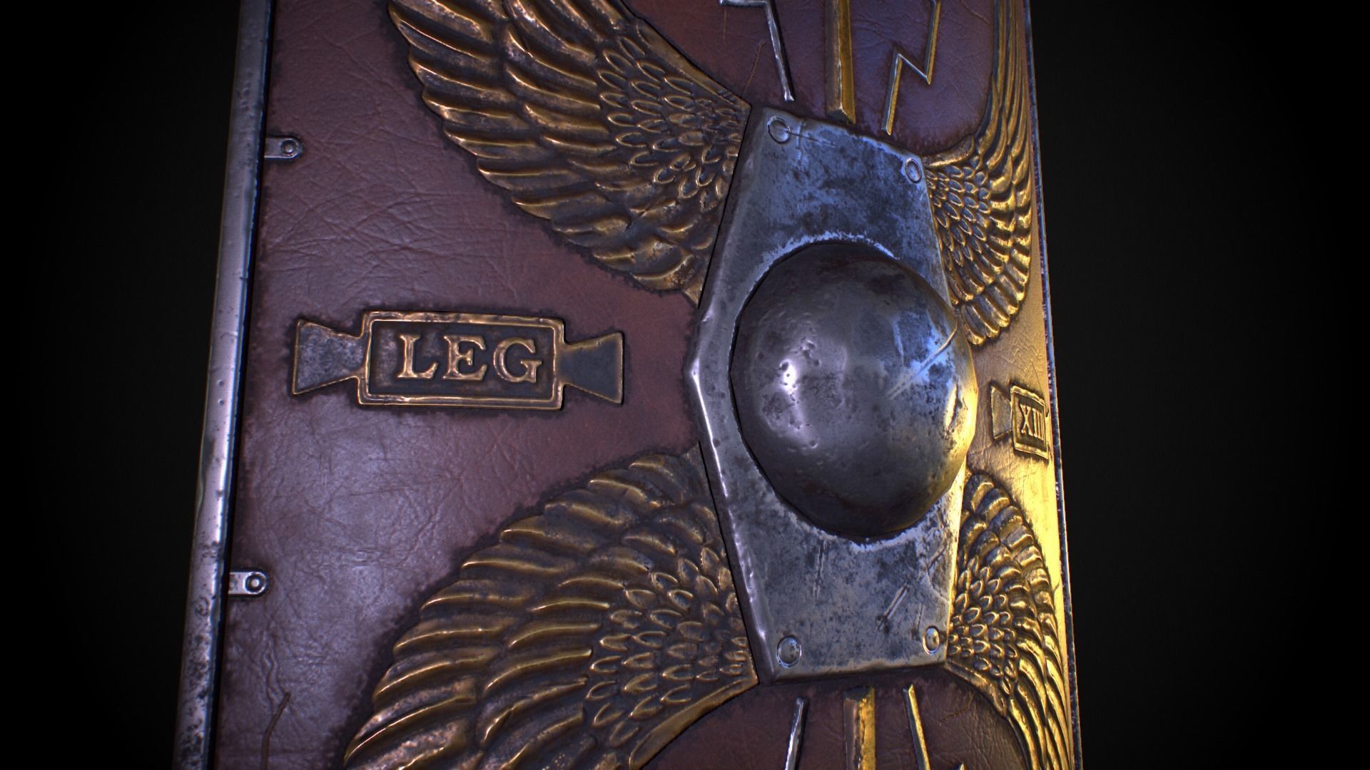 3D model Roman shield Scutum VR / AR / low-poly | CGTrader