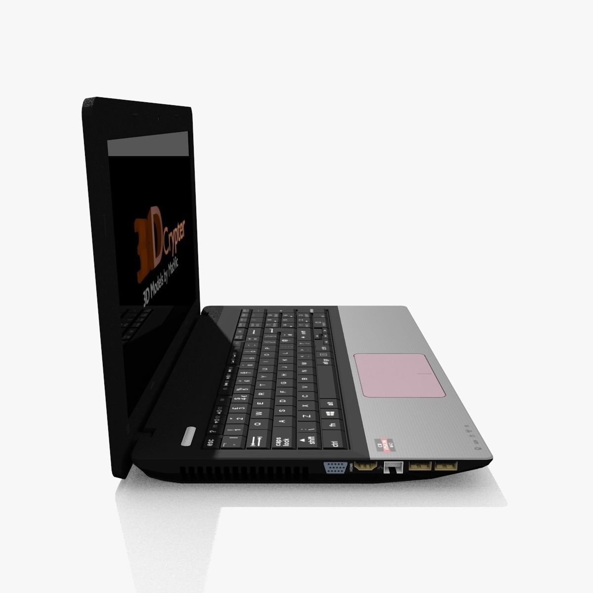 Black Modern Notebook 3D model | CGTrader