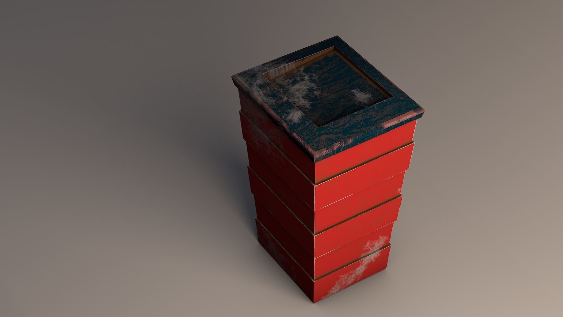 Road Side Dustbin 3d model with UV mapping and texture 3D model | CGTrader