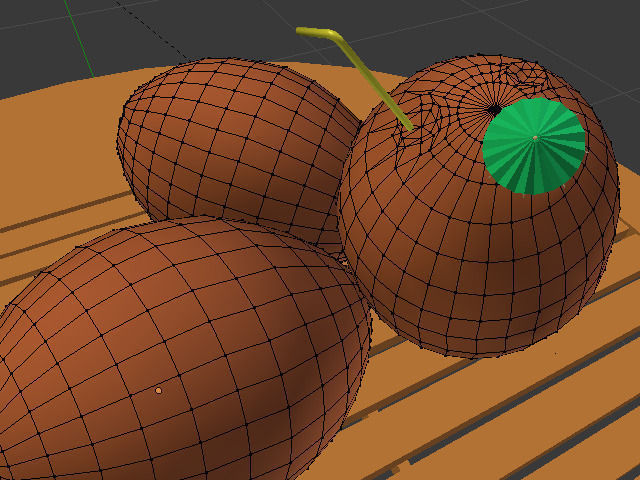Coconuts and Table 3D model | CGTrader