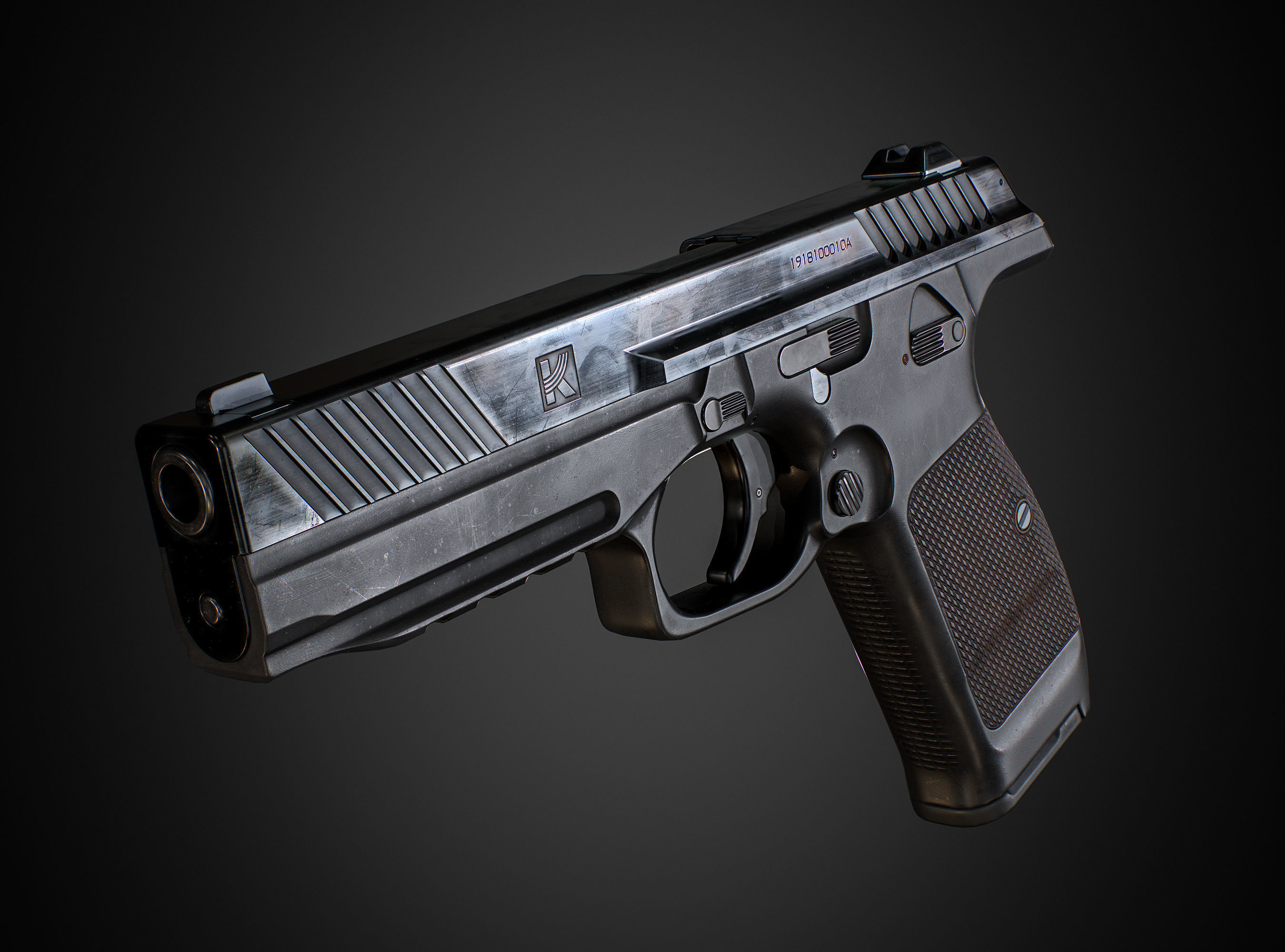 3D model PL 14 Lebedev pistol VR / AR / low-poly | CGTrader