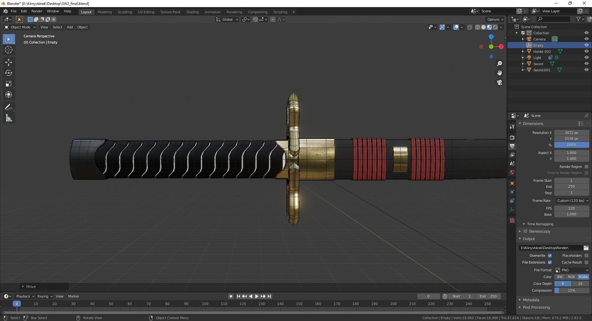 3D model Energy Katana Sword VR / AR / low-poly | CGTrader