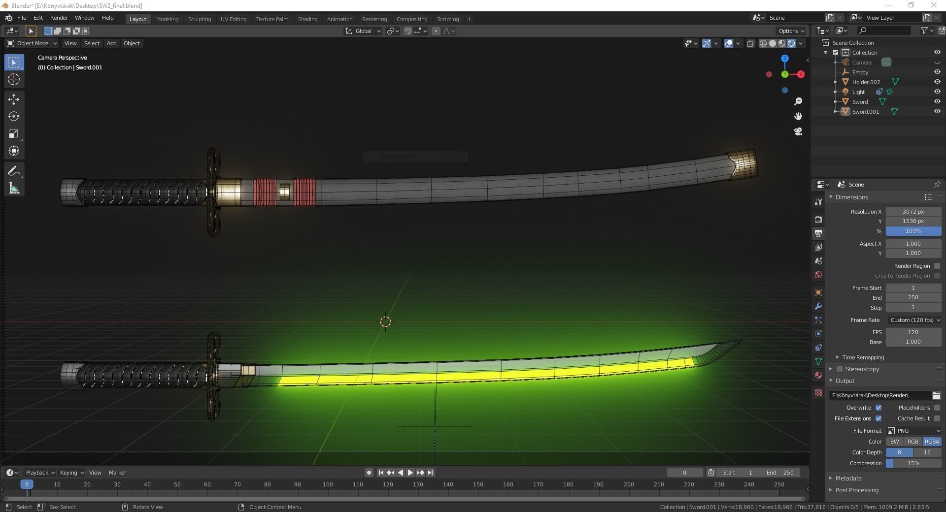 3D model Energy Katana Sword VR / AR / low-poly | CGTrader