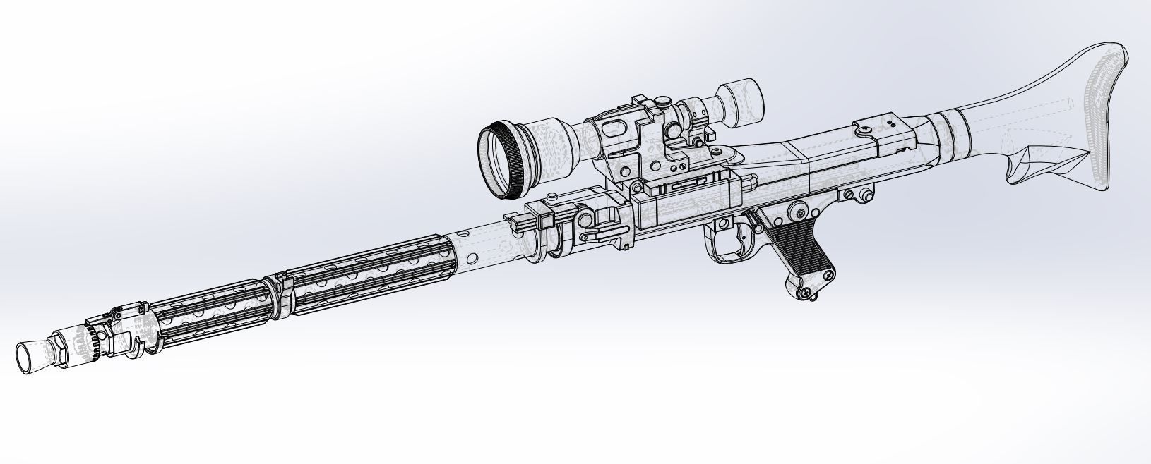 Stormtrooper Heavy Blaster Rifle DLT-19X from Star Wars 3D model | CGTrader