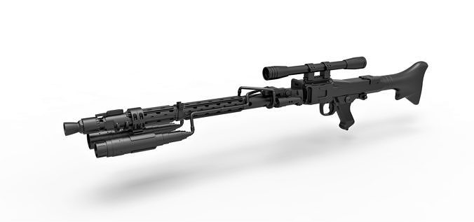 Death Trooper Blaster Rifle DLT-19D from Star Wars 3D model | CGTrader