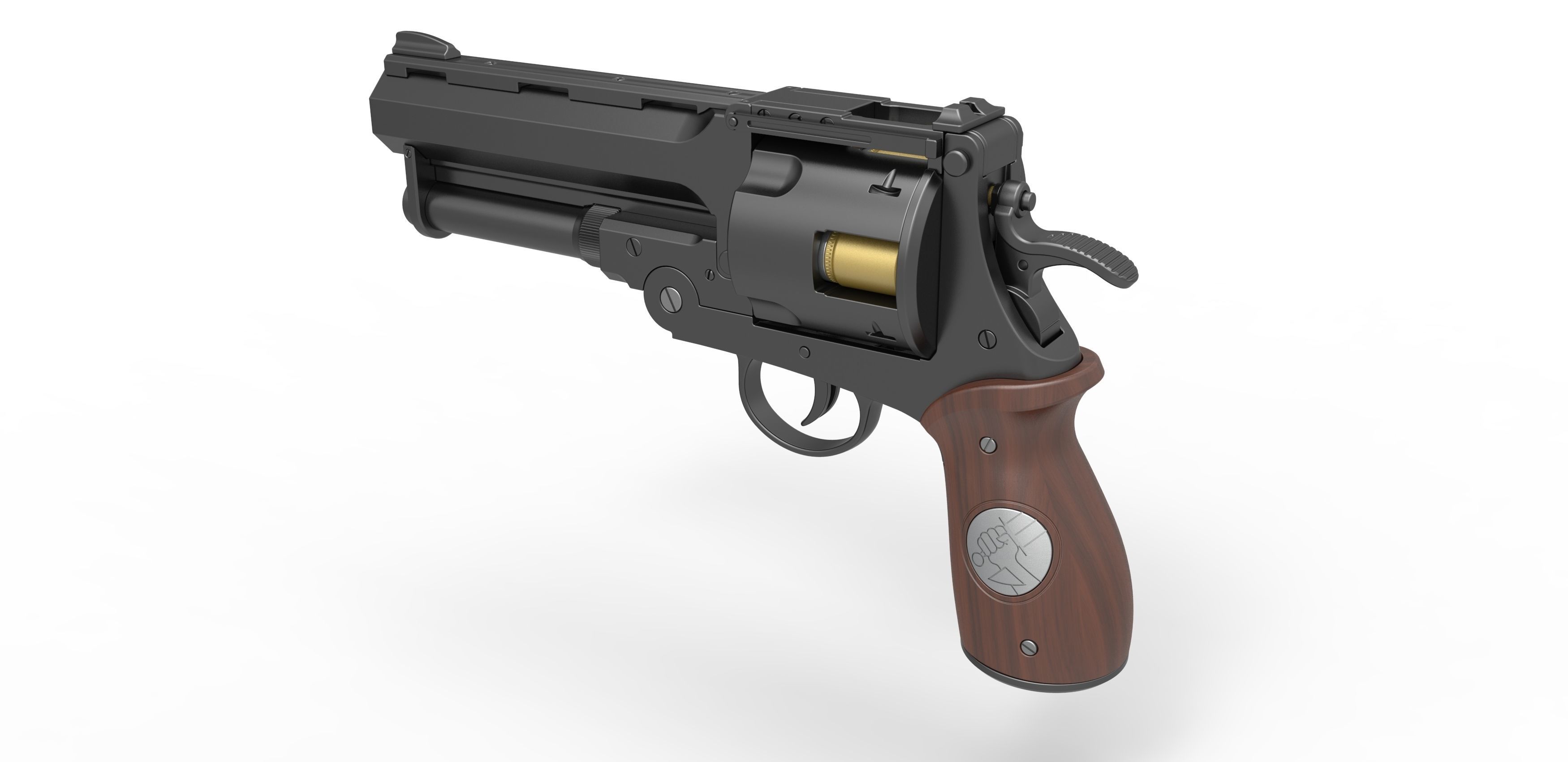 Samaritan Revolver from the movie Hellboy 2004 3D model | CGTrader