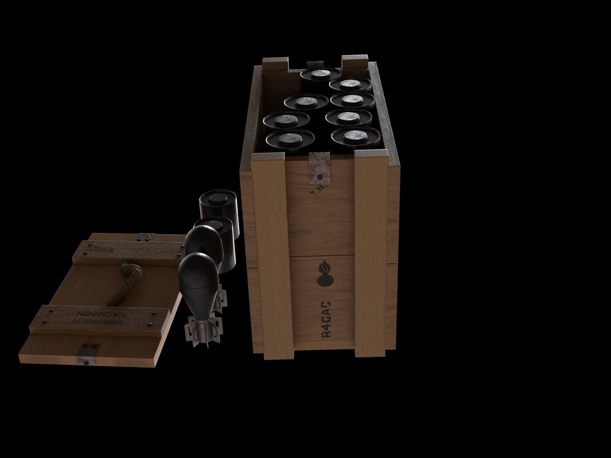 3D model Crate explosives VR / AR / low-poly | CGTrader