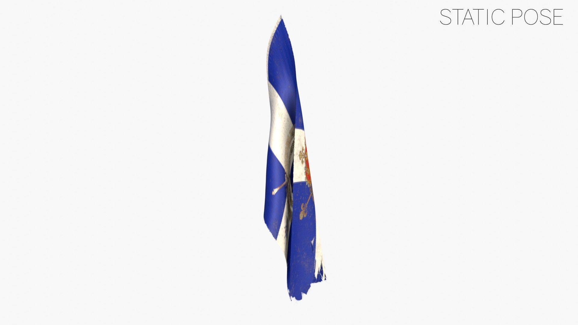 3D model Naval flag of the Kingdom of France 1365 - 1792 VR / AR / low ...