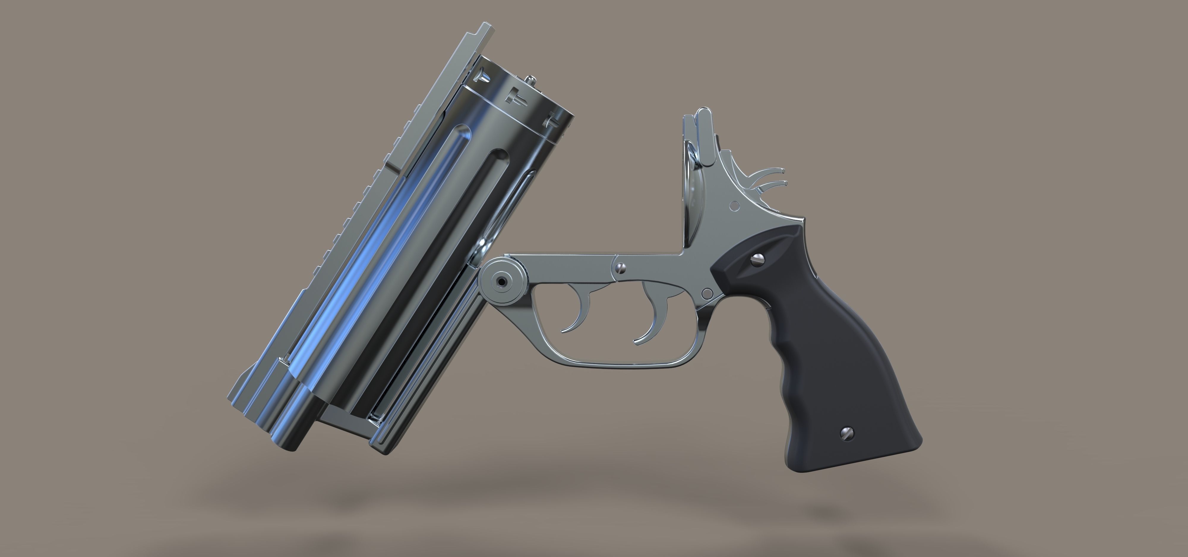 Revolver from the movie Rest In Peace Department 3D model | CGTrader