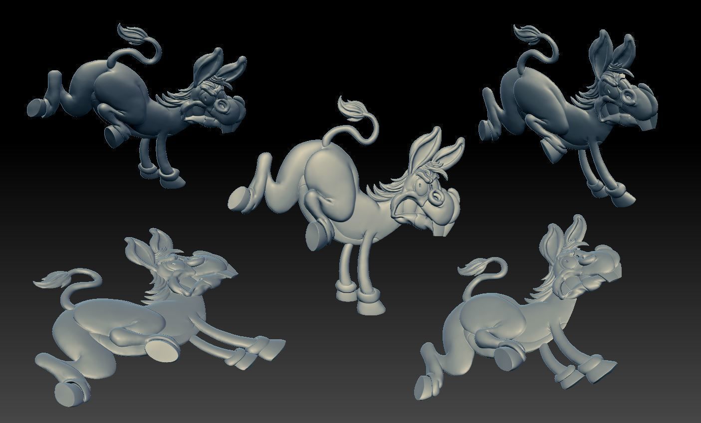 Angry Donkey kick - relief -2019 3D model 3D printable | CGTrader