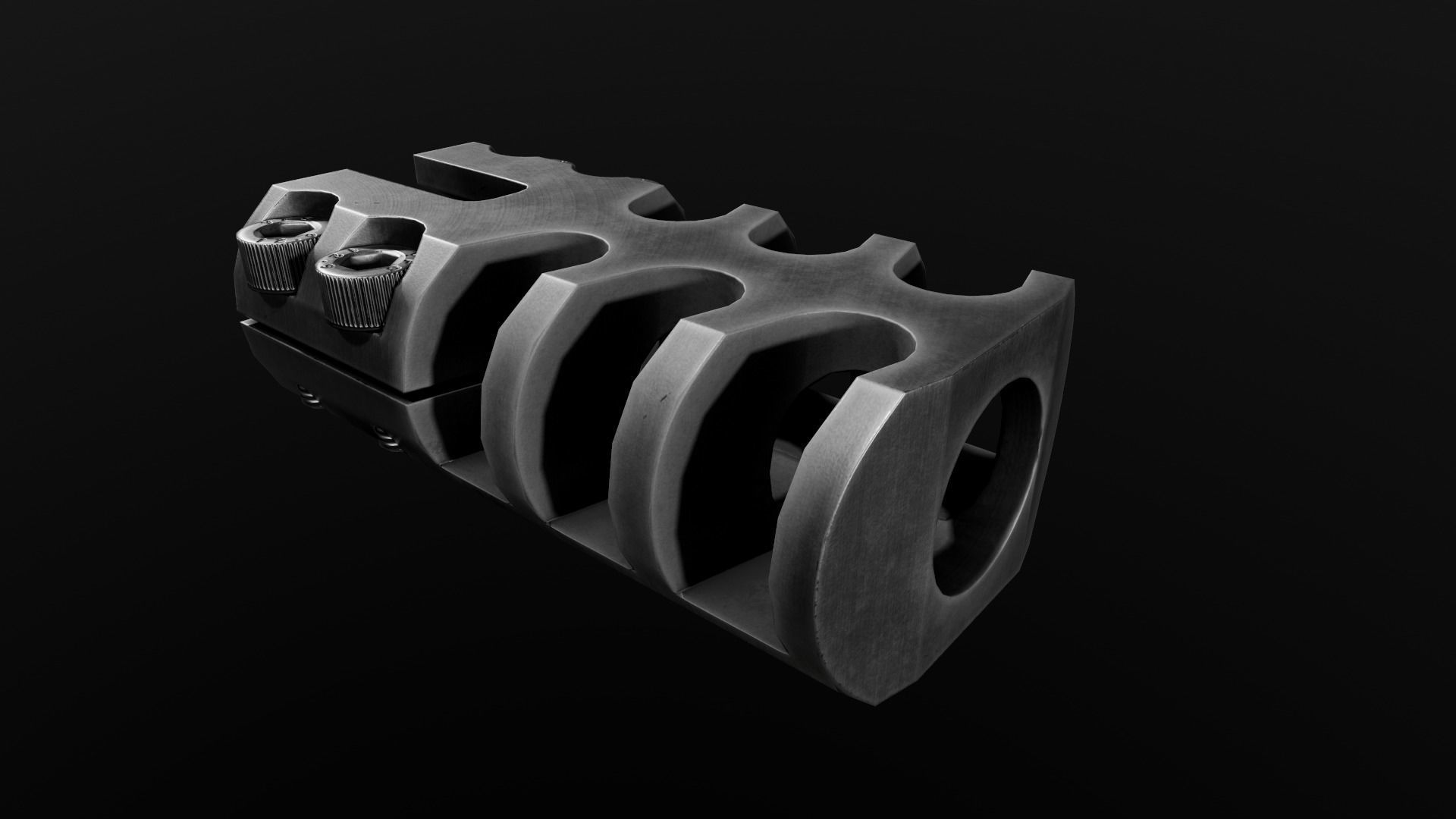 3D model Grizzly Gunworks Defcon 1 Shotgun Muzzle Brake VR / AR / low ...