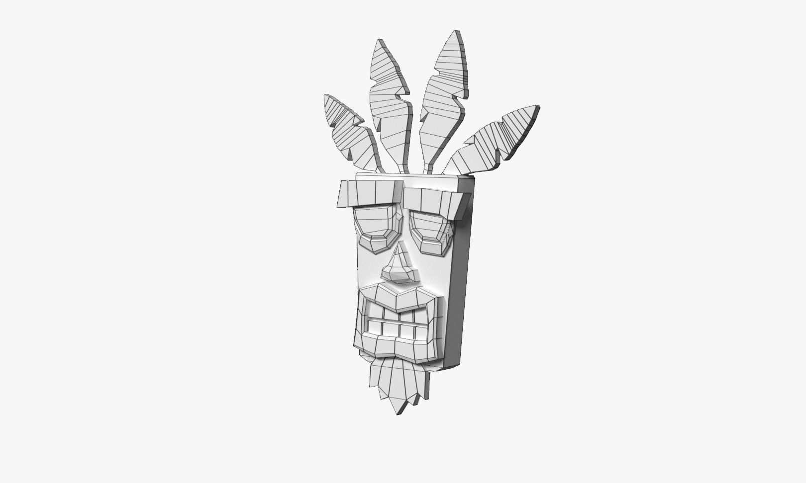 3D model Aku Aku - Fan art VR / AR / low-poly | CGTrader