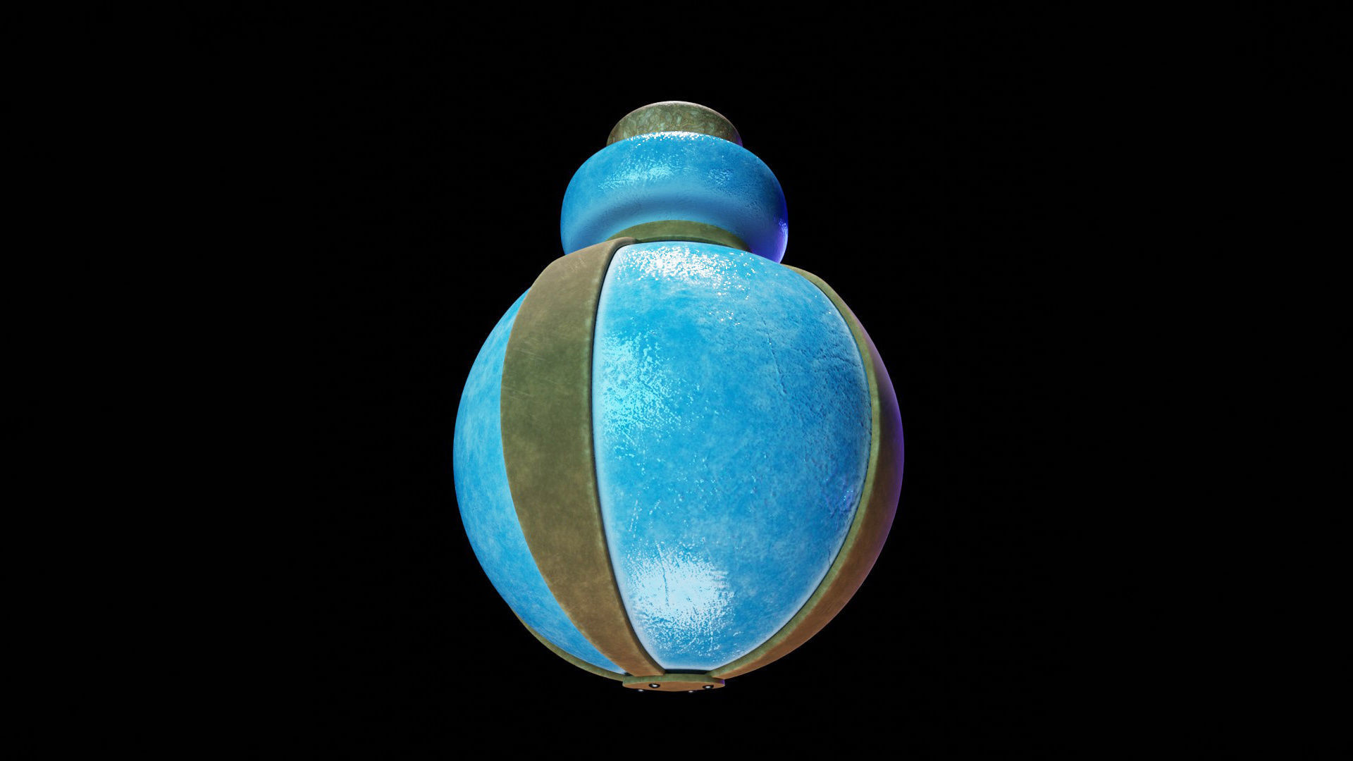 3D model Glass freeze potion with leather straps and cork VR / AR / low ...