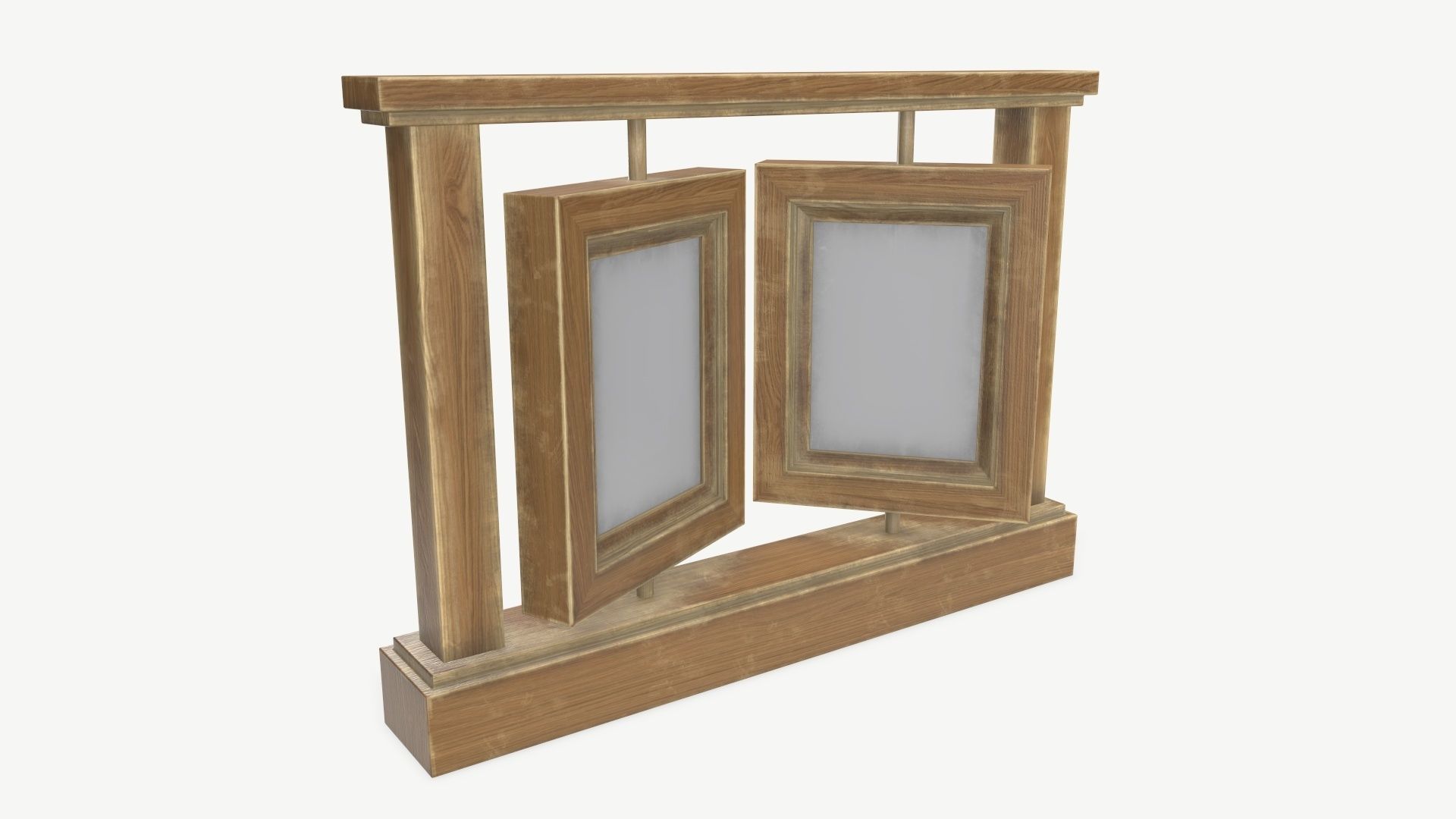 Wooden photo frame 3D model OBJ FBX MDL