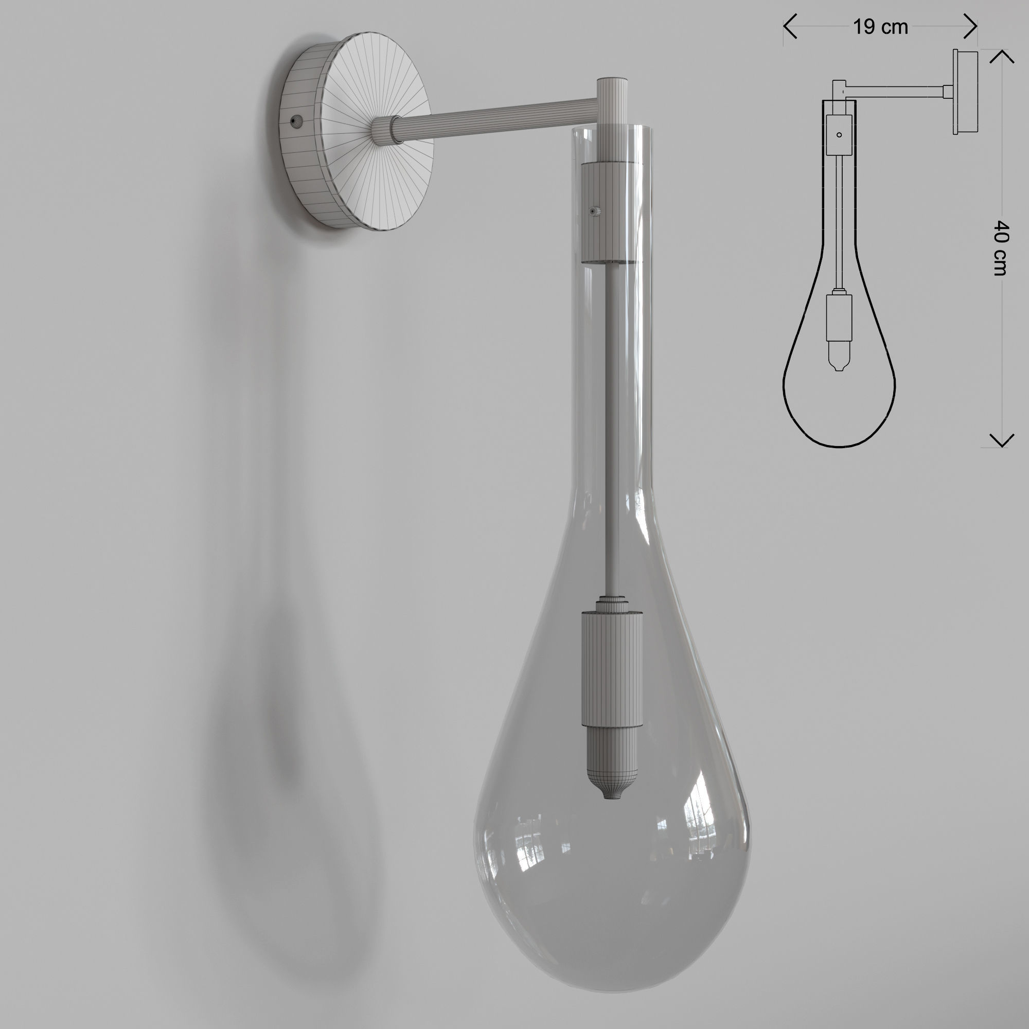 Wall light contemporary 3D model | CGTrader