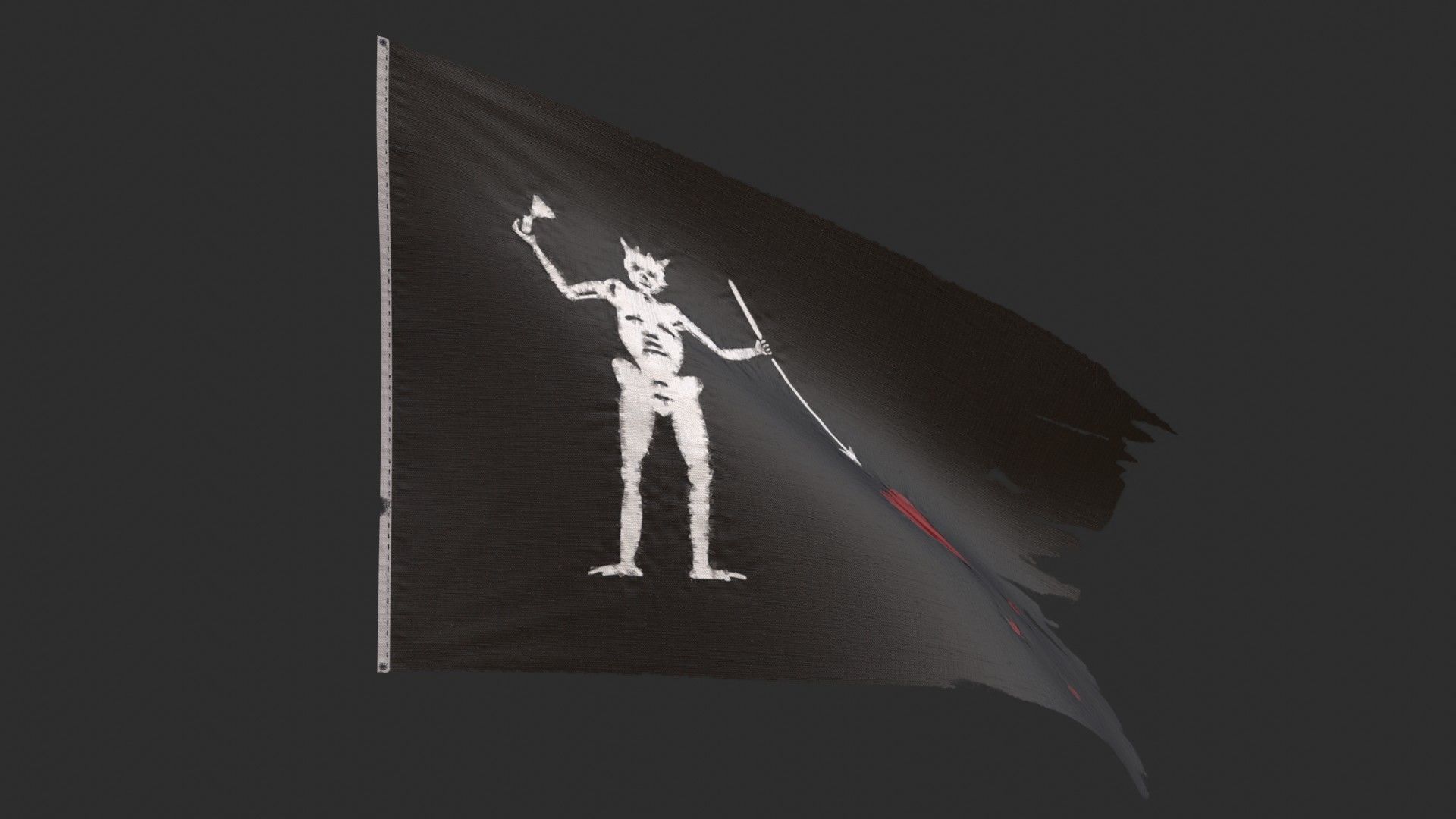 3D model Pirate Flag - Francis Spriggs and Edward Lowe VR / AR / low ...