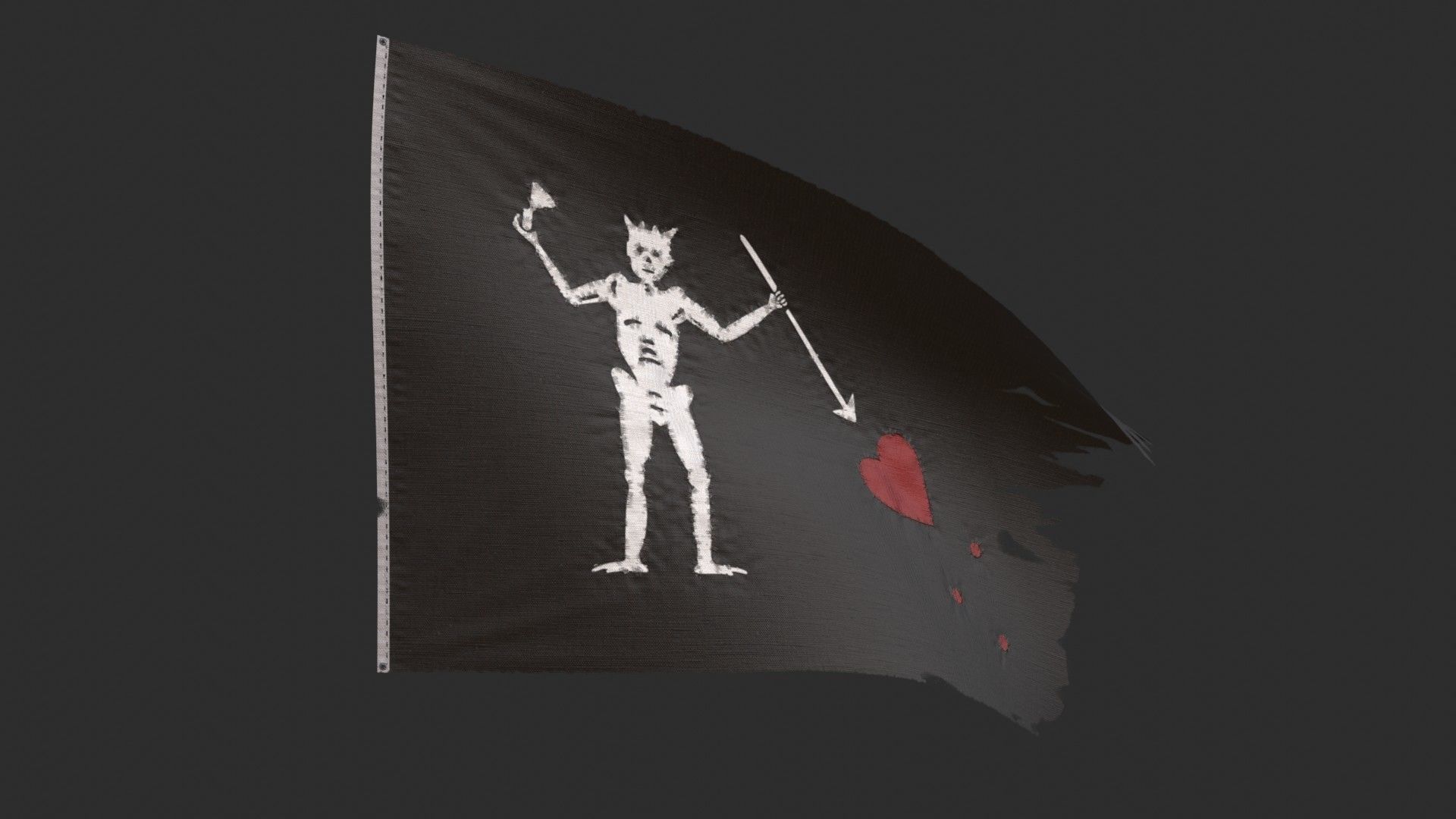 3D model Pirate Flag - Francis Spriggs and Edward Lowe VR / AR / low ...