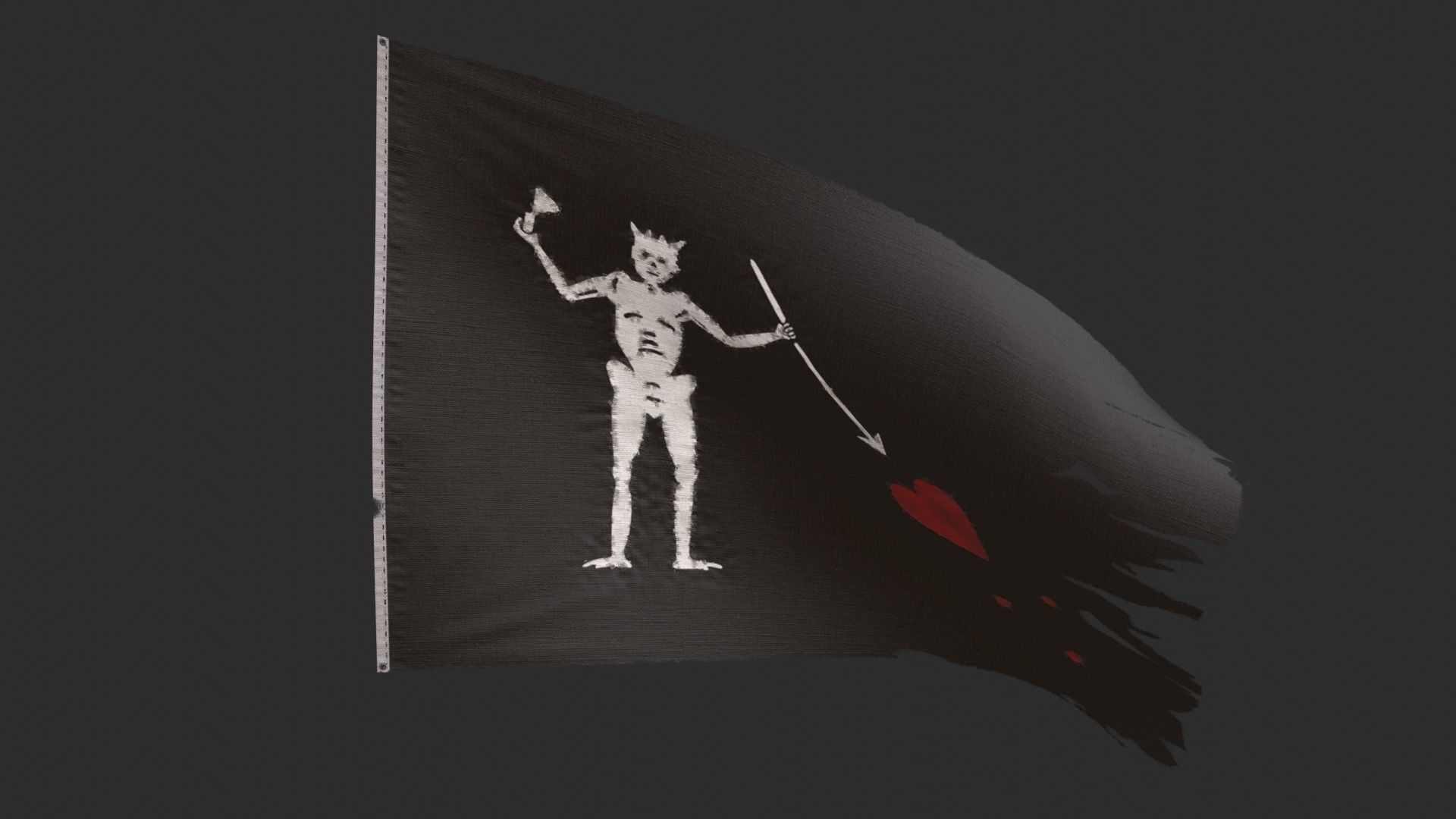 3D model Pirate Flag - Francis Spriggs and Edward Lowe VR / AR / low ...