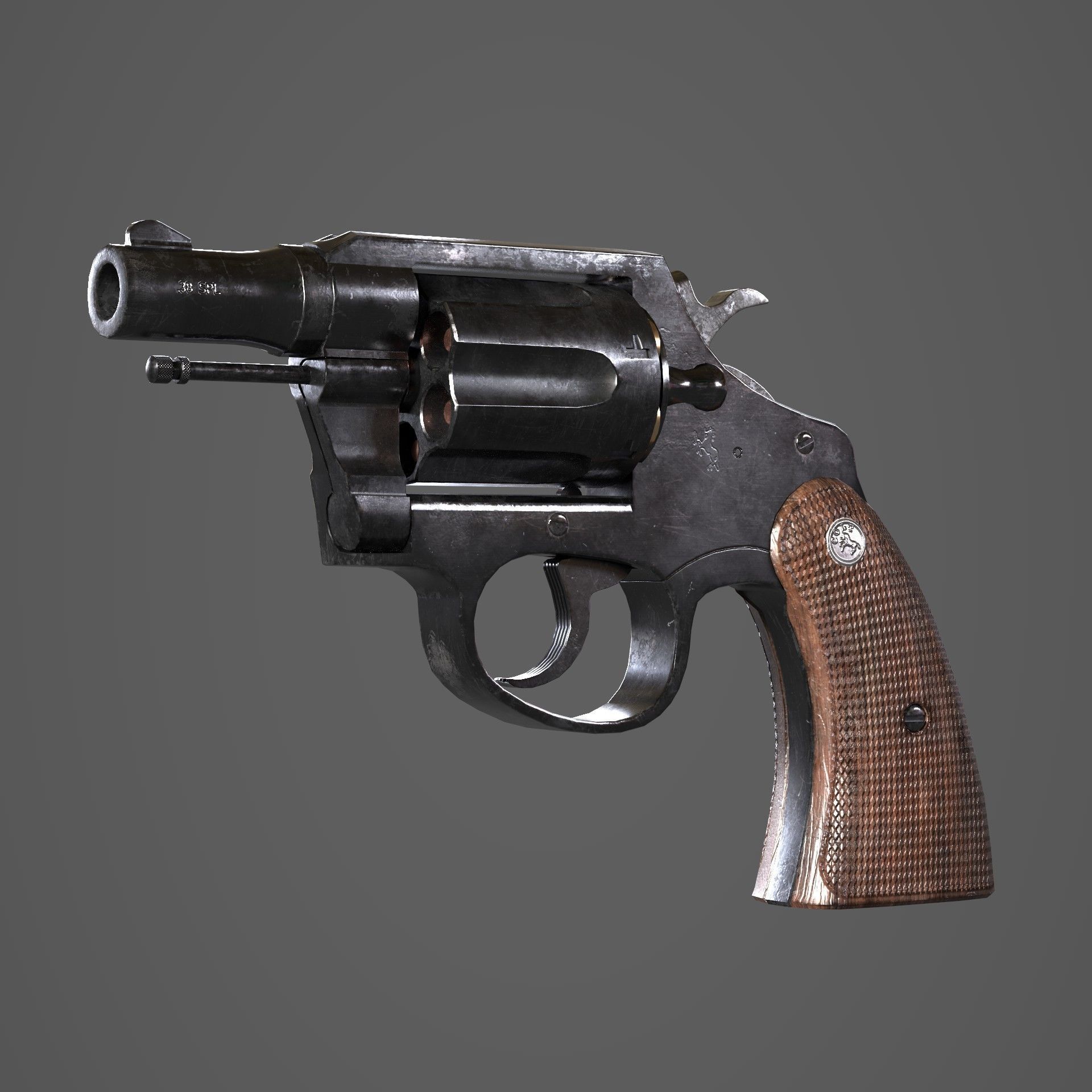 3D model Colt Police 38 Snub Nosed Revolver VR / AR / low-poly | CGTrader