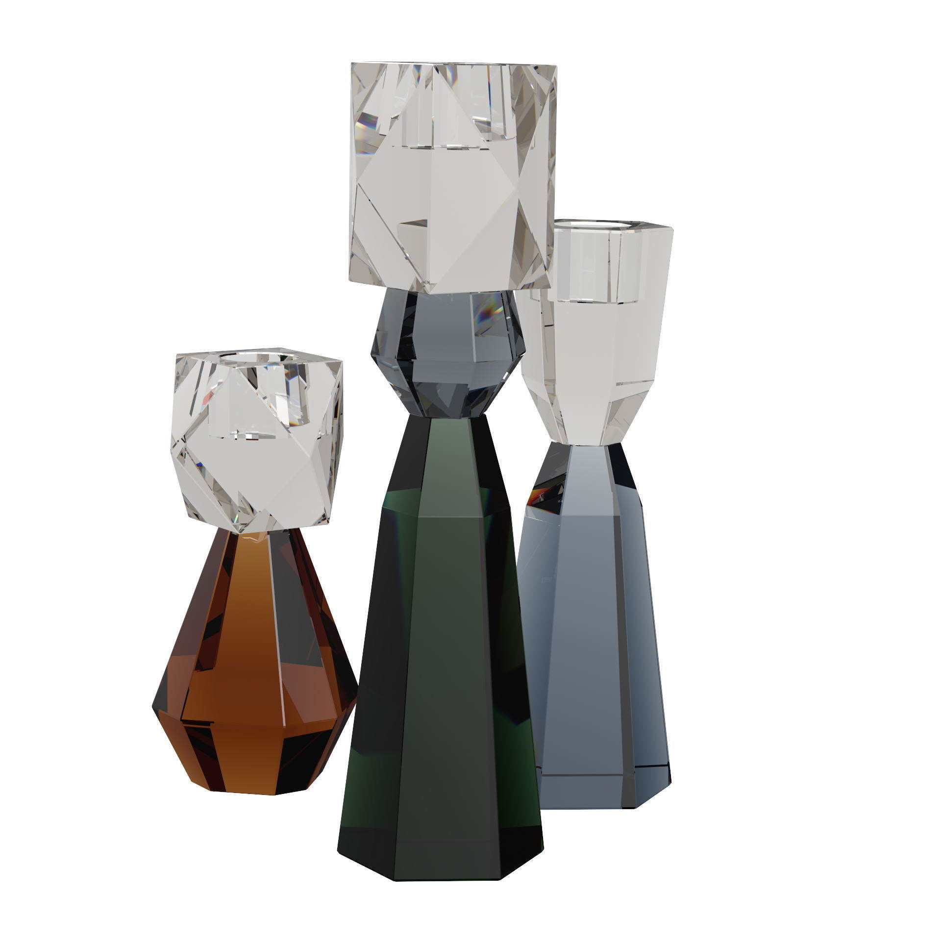 BoConcept decorative set with vase candleholders and lemons 3D model | CGTrader