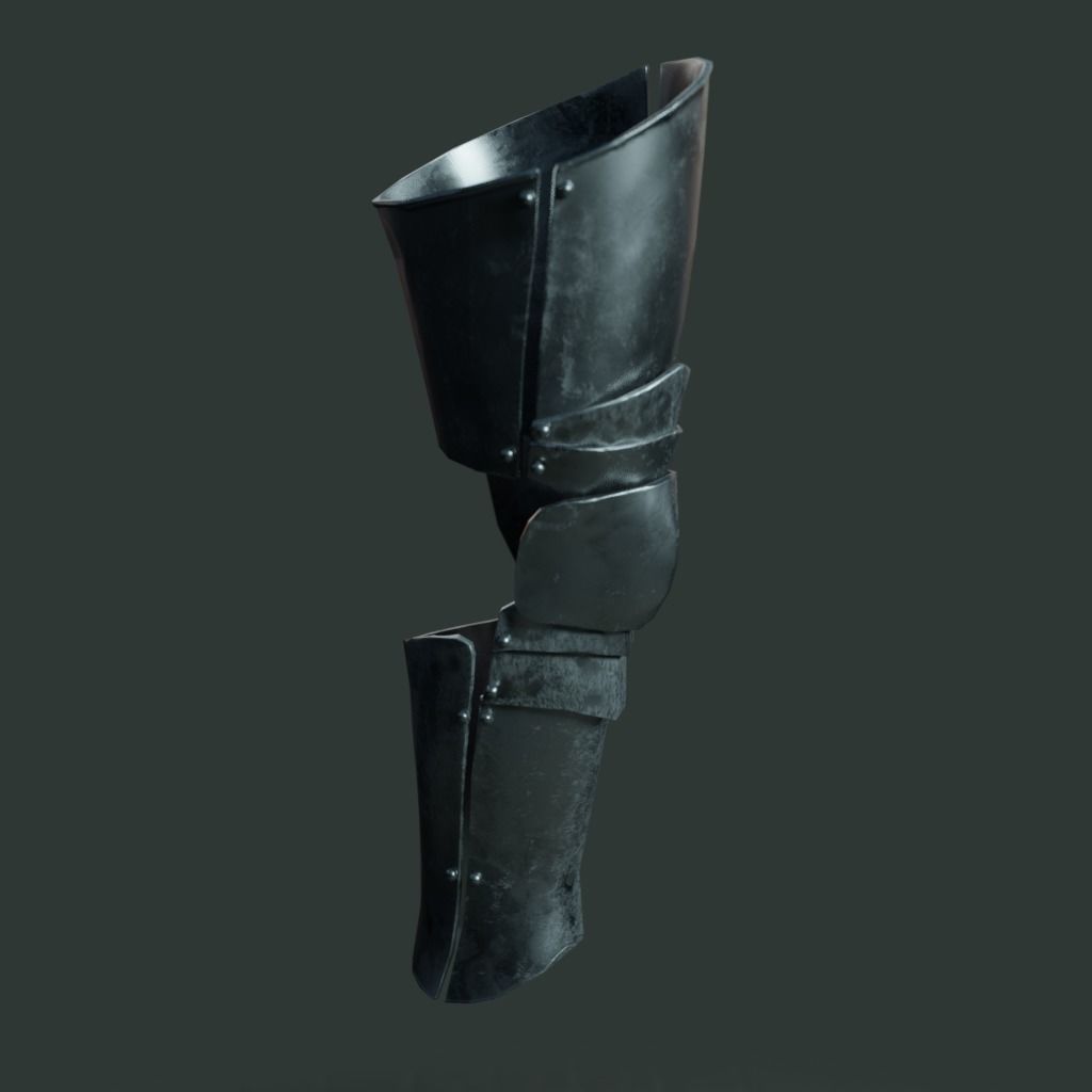 3D model Medieval armor parts 002 - leg VR / AR / low-poly | CGTrader