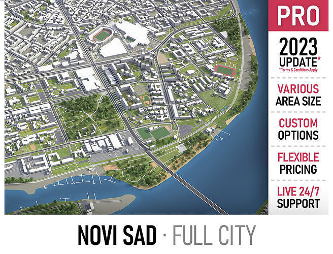 3D model Novi Sad VR / AR / low-poly | CGTrader